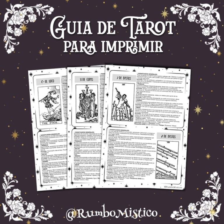 Guía de Tarot para imprimir y colorear - Rumbo Mistico